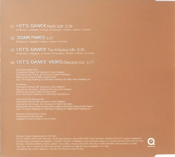 Buy Five : Let's Dance (CD, Single, Enh) from DaddyPop www.daddypop.co.uk – DaddyPop Ltd