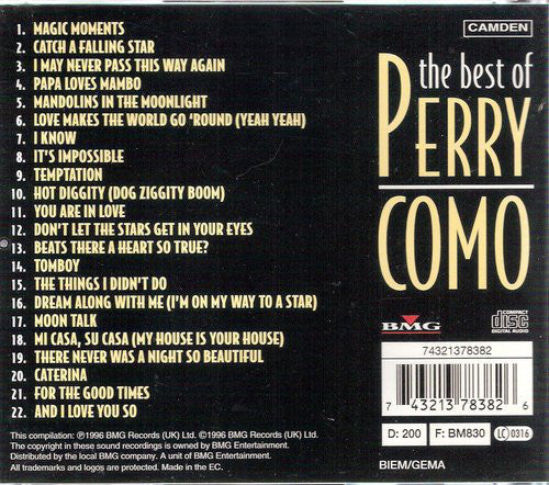 Buy Perry Como : The Best Of Perry Como (CD, Comp) from DaddyPop www ...